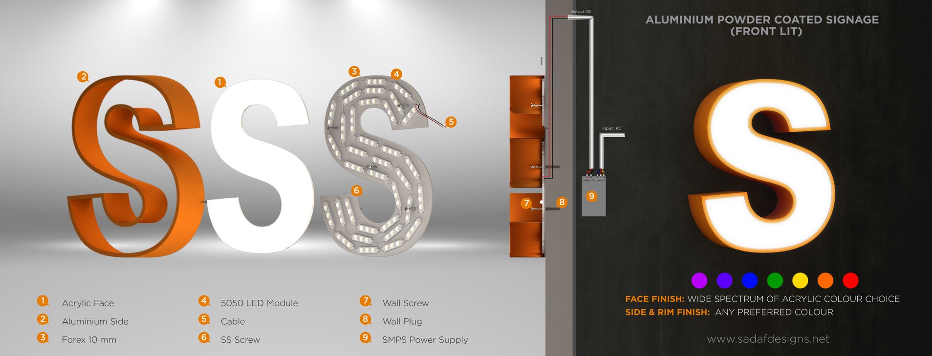 ALUMINIUM POWDER COATED SIGNAGE_01 | sadaf design